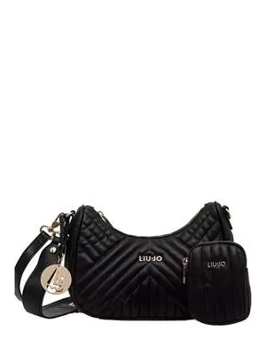 Liu Jo Quilted Satchel With Charm - Black