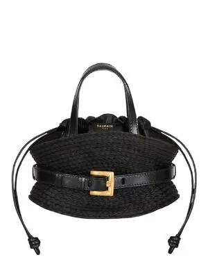 Balmain Mini Belt Tote Bag - Black