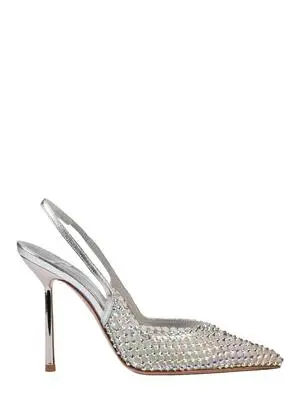 LE SILLA Gilda Rhinestone-embellished Slingback Pumps - White