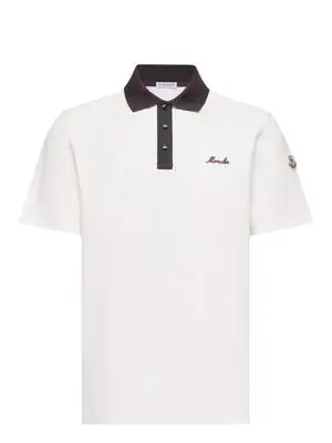 MONCLER Contrast-collar Logo Polo Shirt