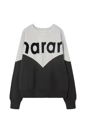 Isabel Marant Logo-detail Colour-block Sweatshirt - Grey
