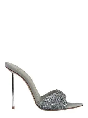 LE SILLA Gilda Embellished Mules - Grey