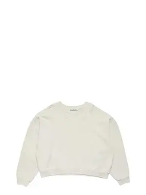 Acne Studios Acne Studios Rubber Logo Fleece Sweatshirt Neutrals