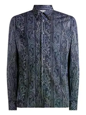 Etro Buttoned Paisley Shirt - Blue