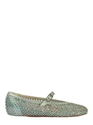 LE SILLA Gilda Crystal-embellished Ballerina Shoes - Green
