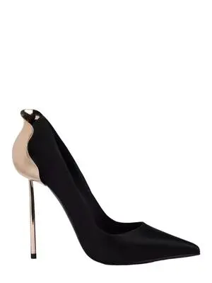 LE SILLA Petalo Metallic-detail Pumps - Black