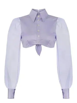 Elisabetta Franchi Balloon-sleeve Shirt - Purple