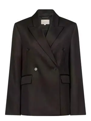 Loulou De Saison Double-breasted Peak-lapel Blazer - Black