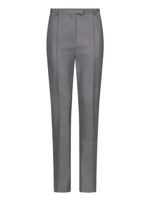 Loulou De Saison Malka Pleated Tapered Trousers - Grey