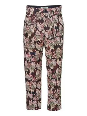 Henrik Vibskov Floral-print Straight Leg Trousers - Black