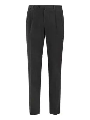 BRIGLIA 1949 Pleated Trousers With Side-pockets - Grey