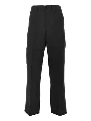 DIESEL Panelled Straight Trousers - Black