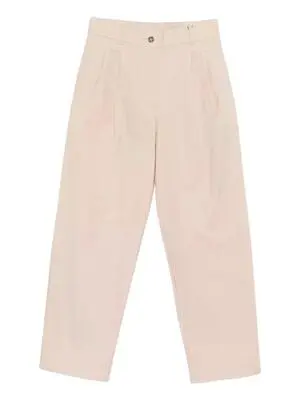 Calvin Klein Button Pleated Trousers - Neutrals