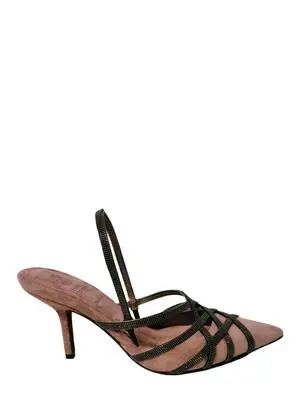 Brunello Cucinelli Embellished Stiletto-heel Pumps - Pink