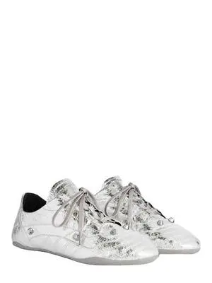 Balenciaga Zen City Metallic Sneakers - Silver/silver