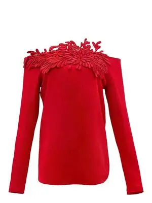 Silvia Tcherassi Belinda Floral-appliqué Blouse - Red