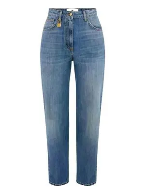 Elisabetta Franchi Padlock Balloon Jeans - Blue