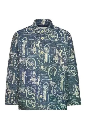 Henrik Vibskov Wheel Doodle-print Jacket - Blue