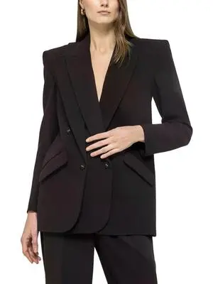 NISSA Layered-detail Blazer - Black