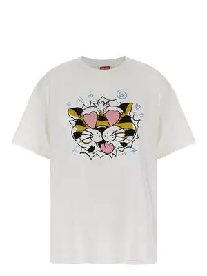 Kenzo Tiger-print T-shirt - White