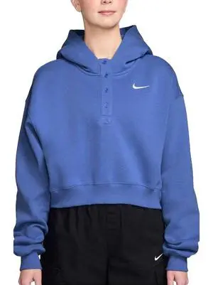 Nike Sportswear Phoenix Fleece Crop Sweatshirt - 460 Lmdblu/sail