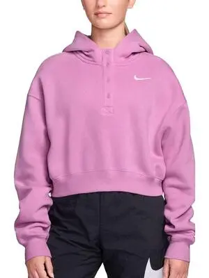 Nike Sportswear Phoenix Fleece Crop Sweatshirt - Light Magenta/sail