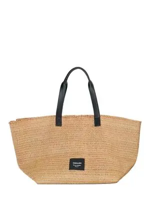 OSKLEN Leather Raffia Tote Bag - Neutrals