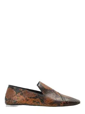IRO PARIS Snakeskin Print Loafers - Brown
