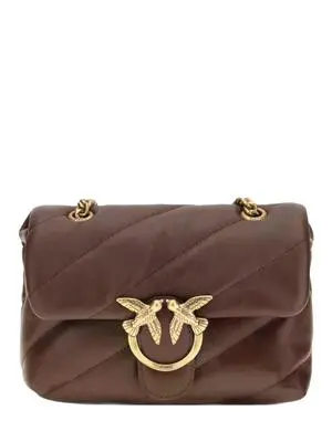 Pinko Love Quilted Chain Shoulder Bag - Brown