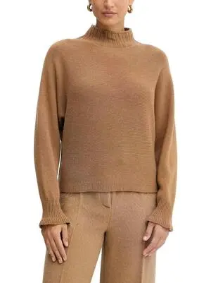 TWINSET Mock-neck Knitted Sweater - Brown