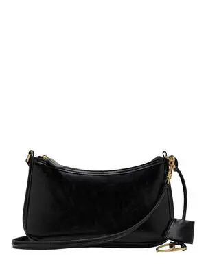 Mango Faux Leather Crossbody Bag - Black