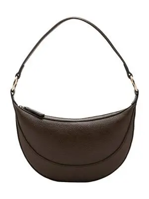 Mango Oval Faux Shoulder Bag - Khaki