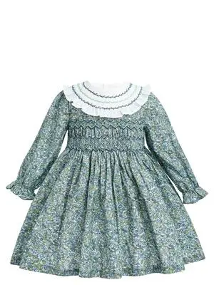 TULLEEN Laurel Smocked Dress - Navy