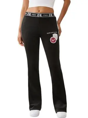 True Religion Velour Bootcut Track Pants - Jet Black