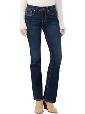 SILVER JEANS CO. Suki Curvy Mid Rise Slim Bootcut Jeans - Eversley