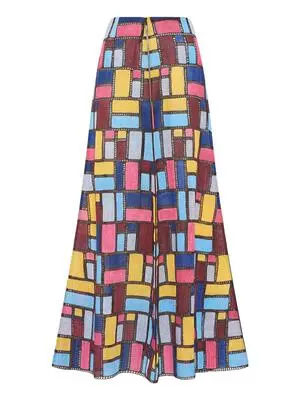GABRIELA HEARST Selma Patchwork Embroidered Maxi Skirt