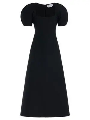 Gabriela Hearst Niahm Wool Silk Cady Midi Dress - Black