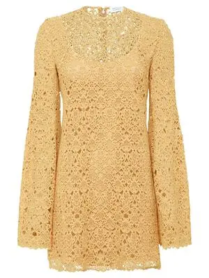 Gabriela Hearst Archie Mini Dress With Lining - Gold