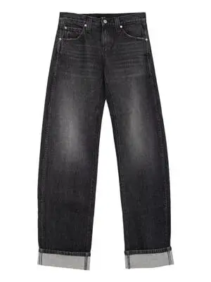 Khaite Cuffed Denim Jeans - Black