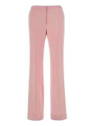 Alberta Ferretti Crepe Trousers - Pink