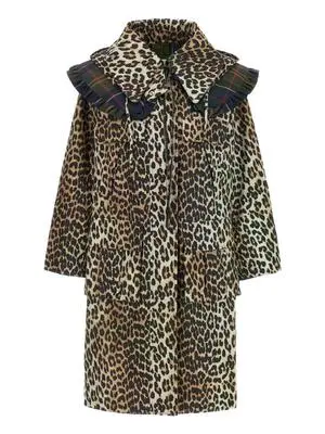 Barbour X Ganni Animal Print Parka - Brown