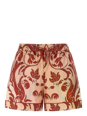 F.R.S FOR RESTLESS SLEEPERS Lissipa Printed Silk Shorts - Neutrals