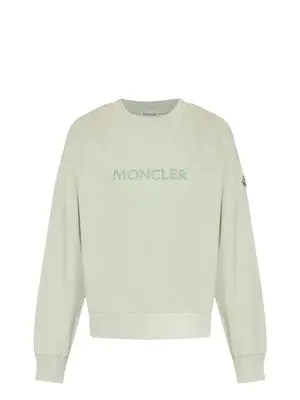 Moncler Logo-embroidered Sweatshirt - Neutrals