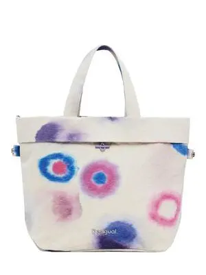 Desigual Printed Canvas Shopper - Lilac