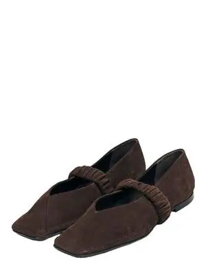 ALOHAS Lautan Square Toe Mary Jane Flat - Brown