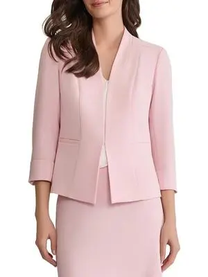 KASPER Cuffed Sleeve Jacket - Tutu Pink