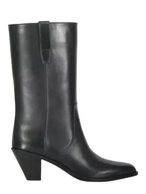 FRANCESCO RUSSO Tapered-heel Leather Boots - Black