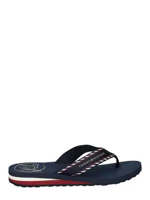 Tommy Hilfiger Patterned-strap Flip-flops - Blue