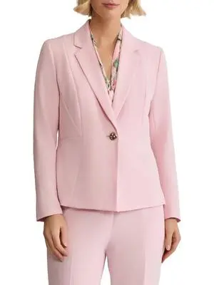 KASPER Princess Seam Crepe Blazer - Tutu Pink