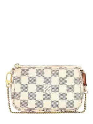 LOUIS VUITTON Pochette Accessoires Damier Clutch - White